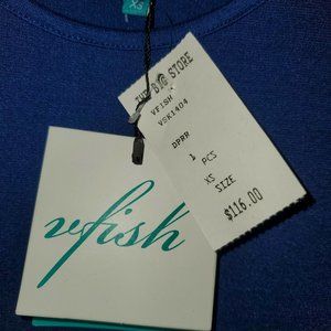 vfish | Dresses | Vfish Nwt Designer Royal Blue Sleeveless Dress Xs ...